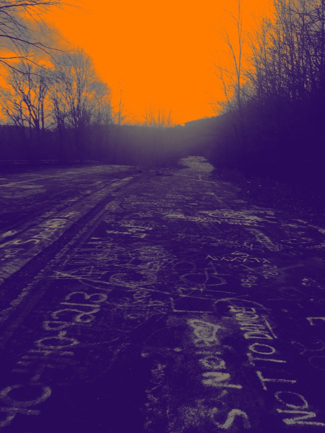 graffiti road post – Aaron Lebovitz